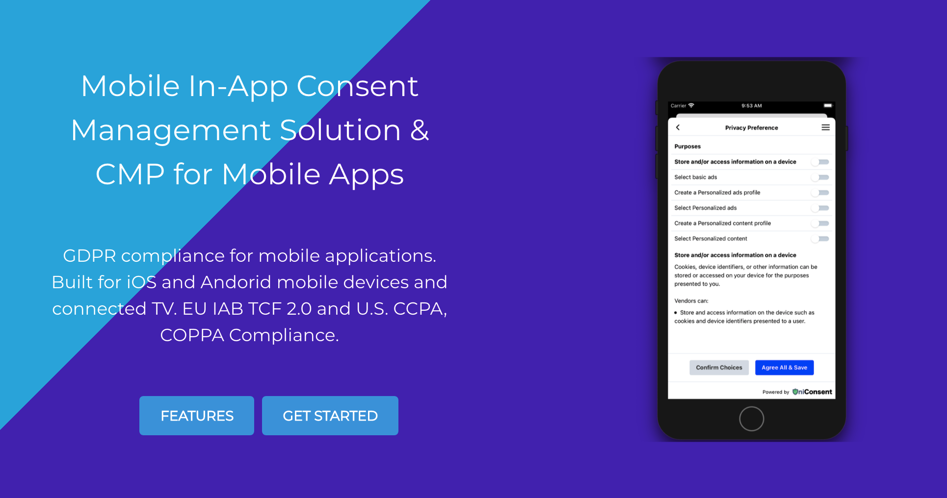 Mobile In-App Consent Management Solution & CMP for Mobile Apps | Consent Management Platform