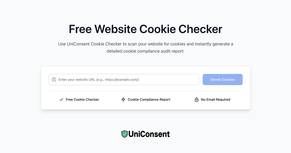 Cookie Scanner & Checker Tool